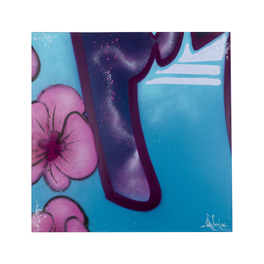 LADY K ‘Purple Flower’ – Painting – Unframed Art Gallery