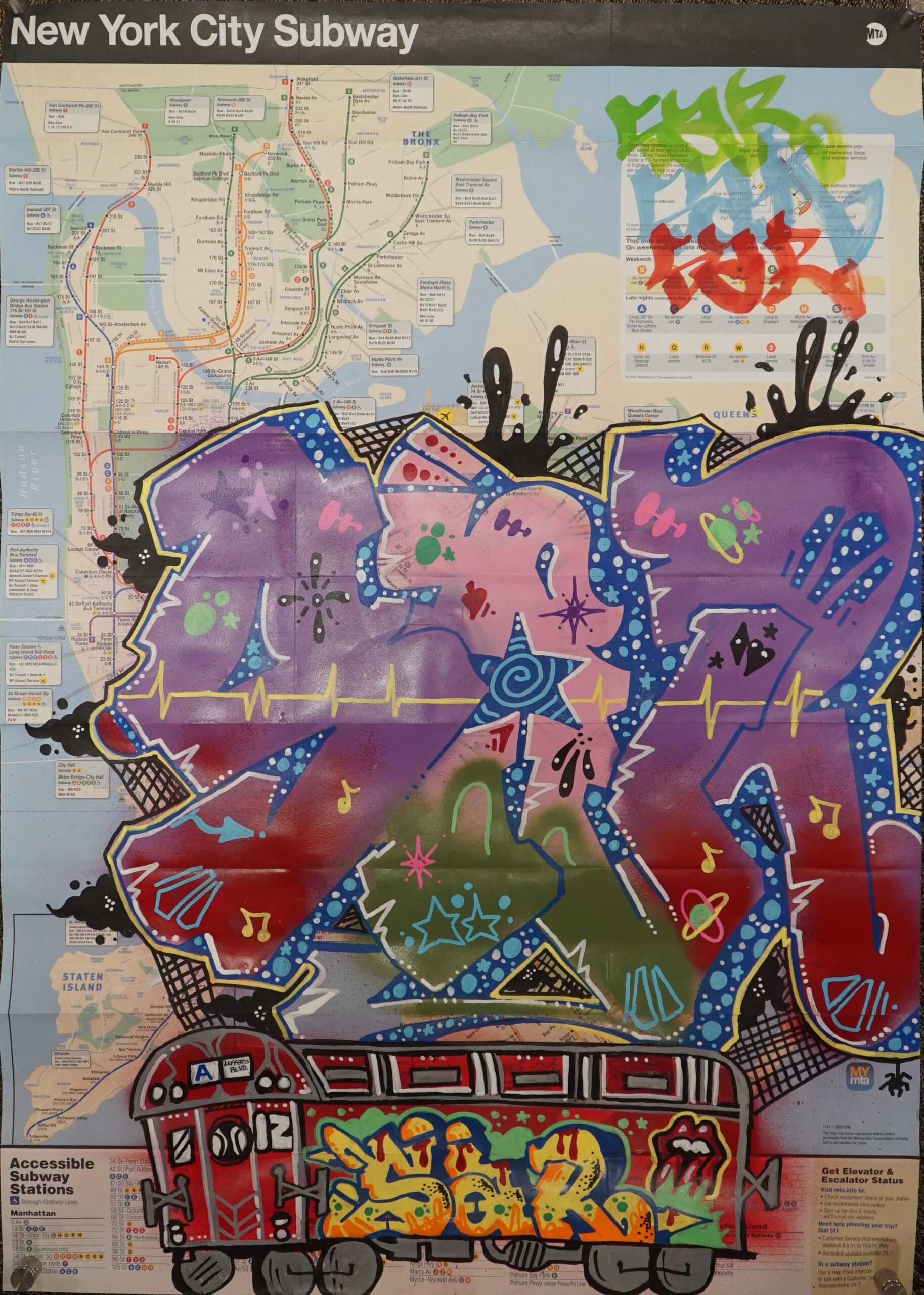 SAR ”New York Subway Map #10 MAPS – Unframed Art Gallery